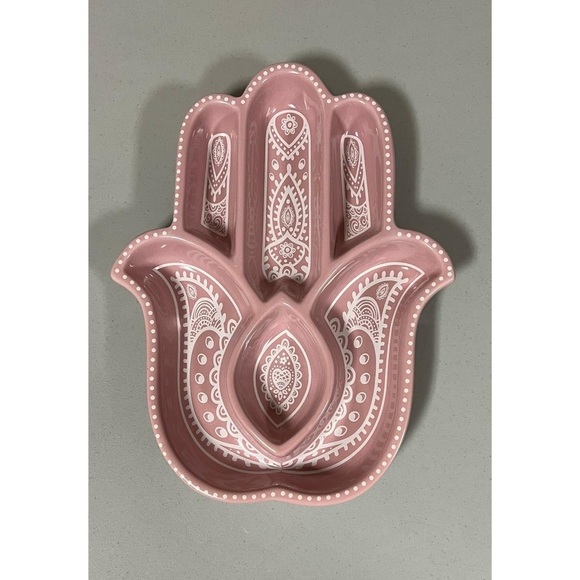 Dining | Pastel Hamsa Hand Paisley Print Serving Dining Tray Plate ...